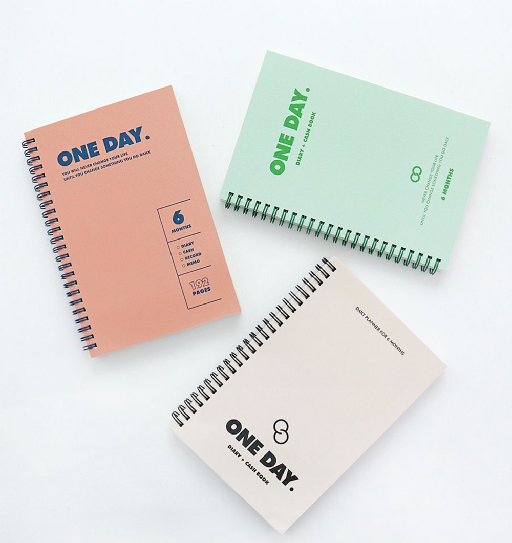 INDIGO One Day Diary + Cash Book for 6 Months - Polly Indonesia